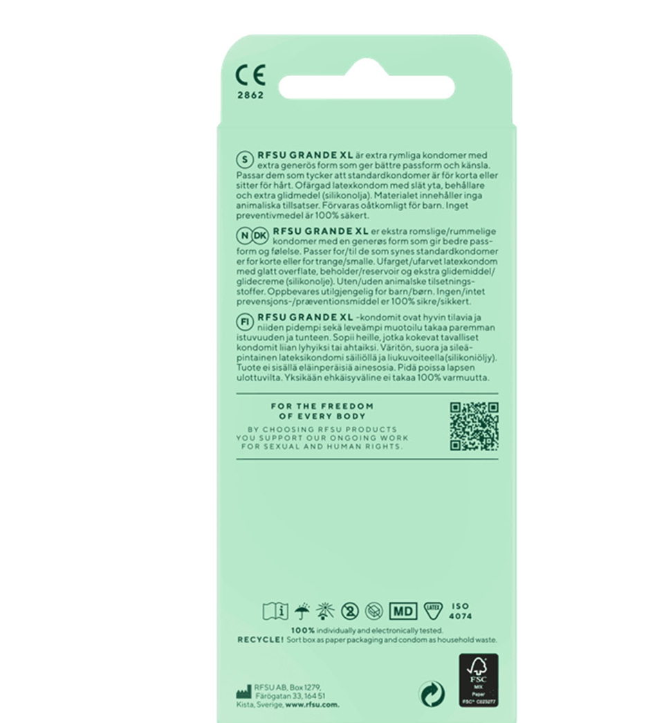 RFSU Grande XL 10-pack - Tilaa huomaamattomasti ja nopeasti osoitteesta
